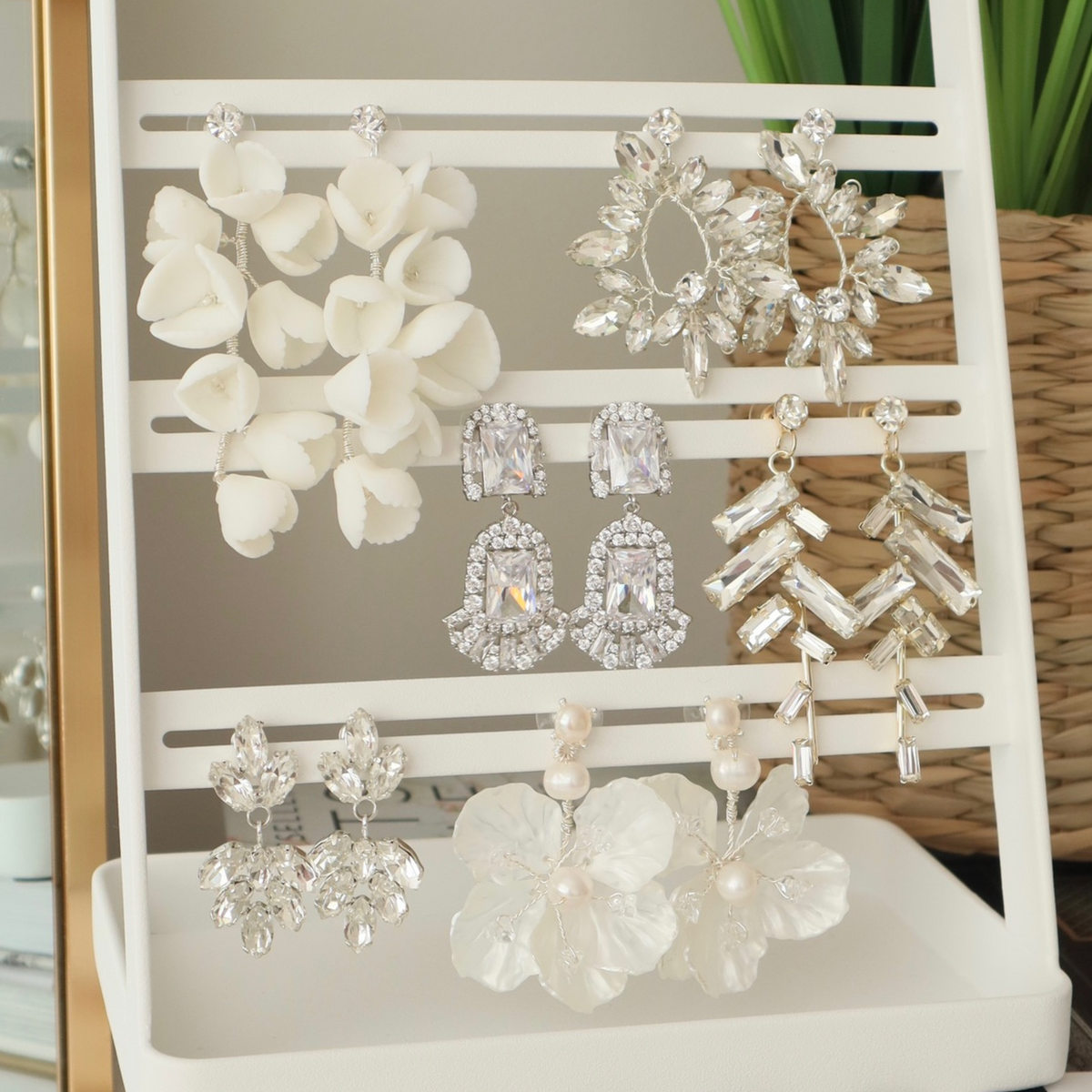 Sydney Floral CZ Earrings - Shop Bridal Accessories | Dareth Colburn