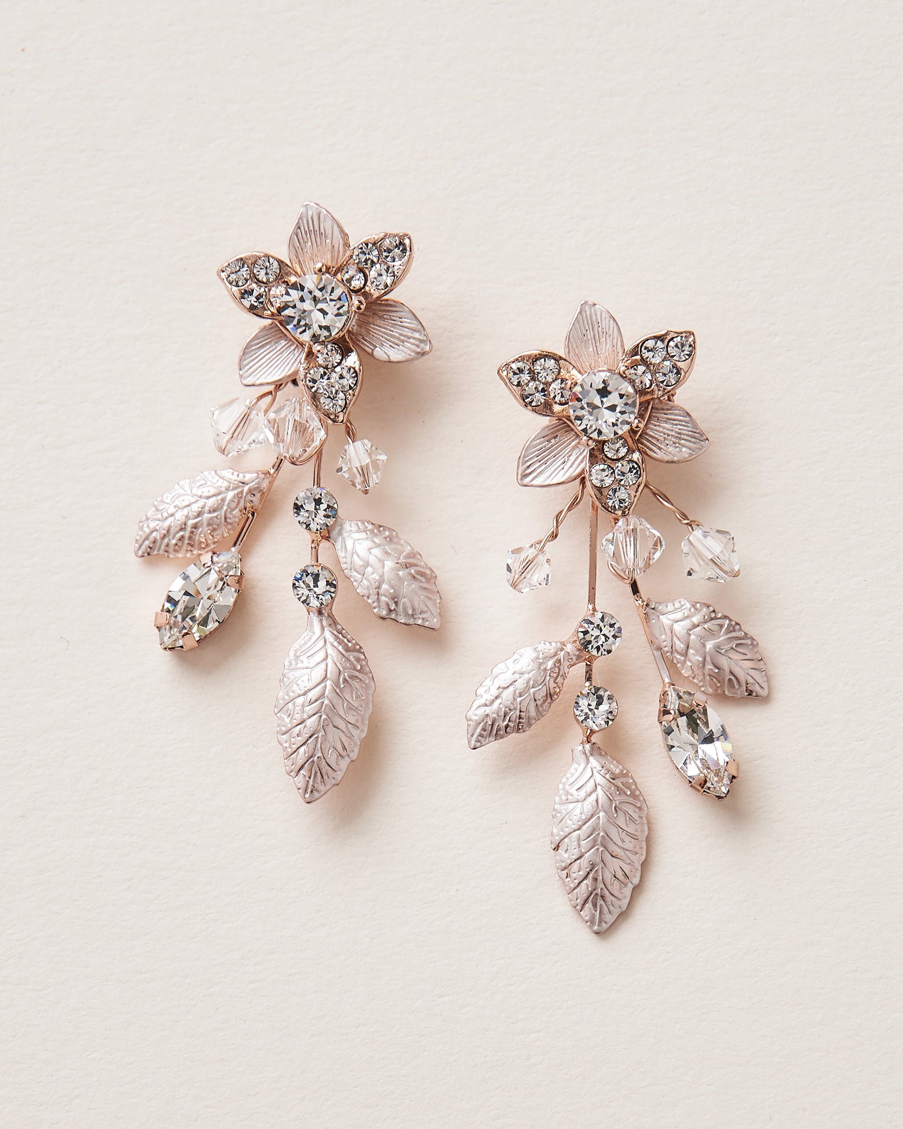Katie Floral Crystal Earrings - Shop Wedding Jewelry | Dareth Colburn