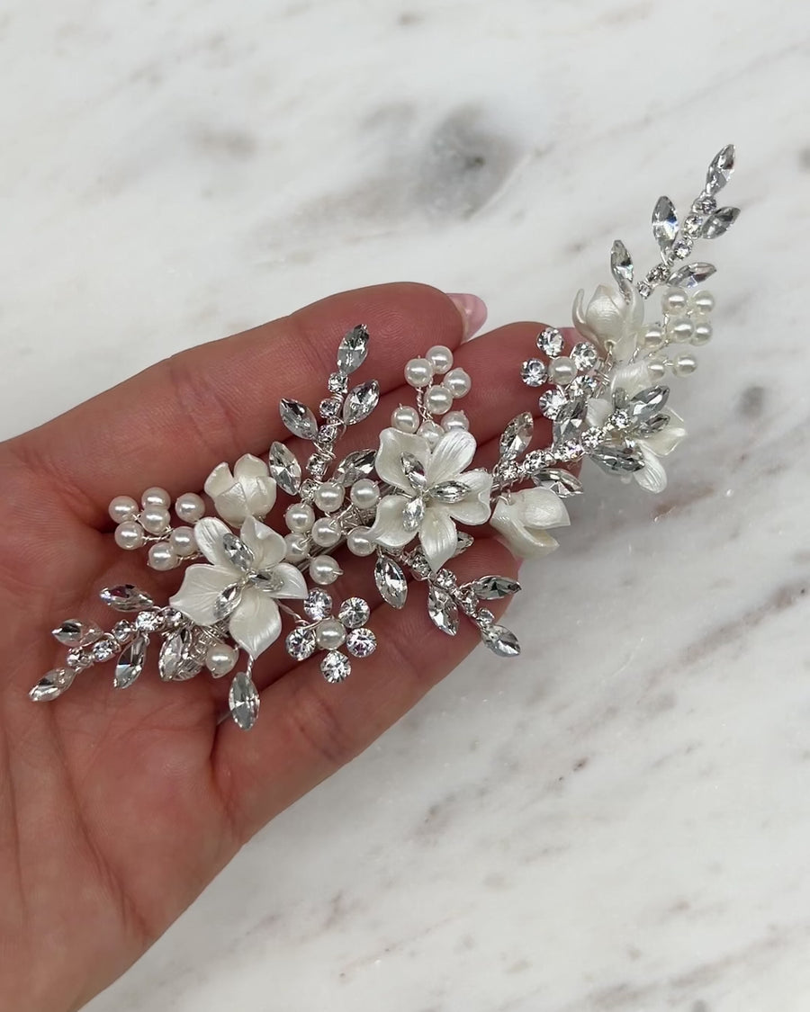 Eliana Pearl Clip - Shop Bridal Accessories | Dareth Colburn